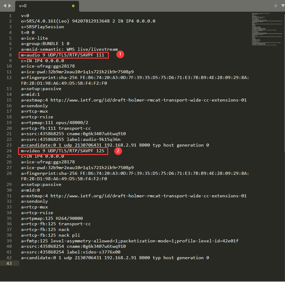 WebRTC-Failed to set remote answer sdp: The order of m-lines in answer doesn‘t match order in ...