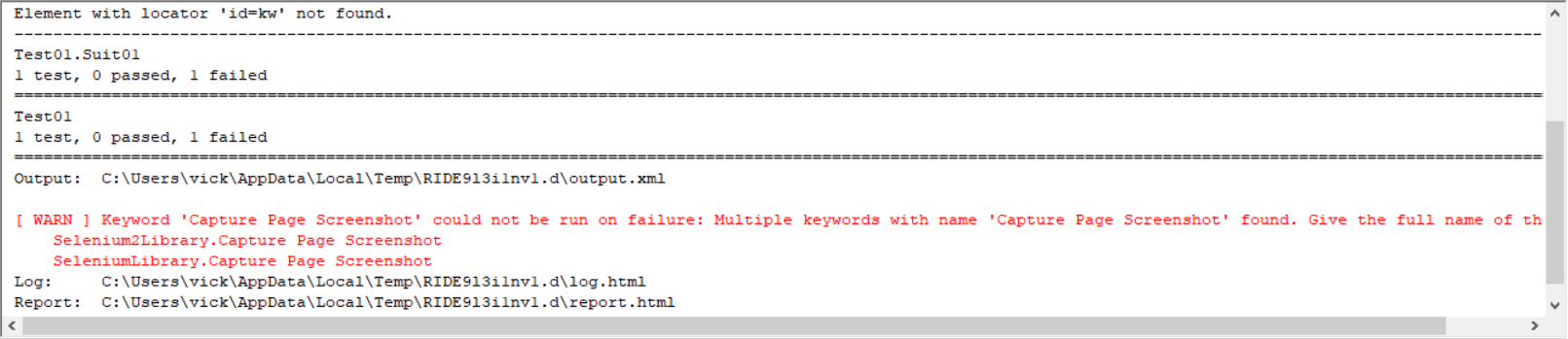 Solved: Keyword 'Capture Page Screenshot' Could Not Be Run on Failure ...