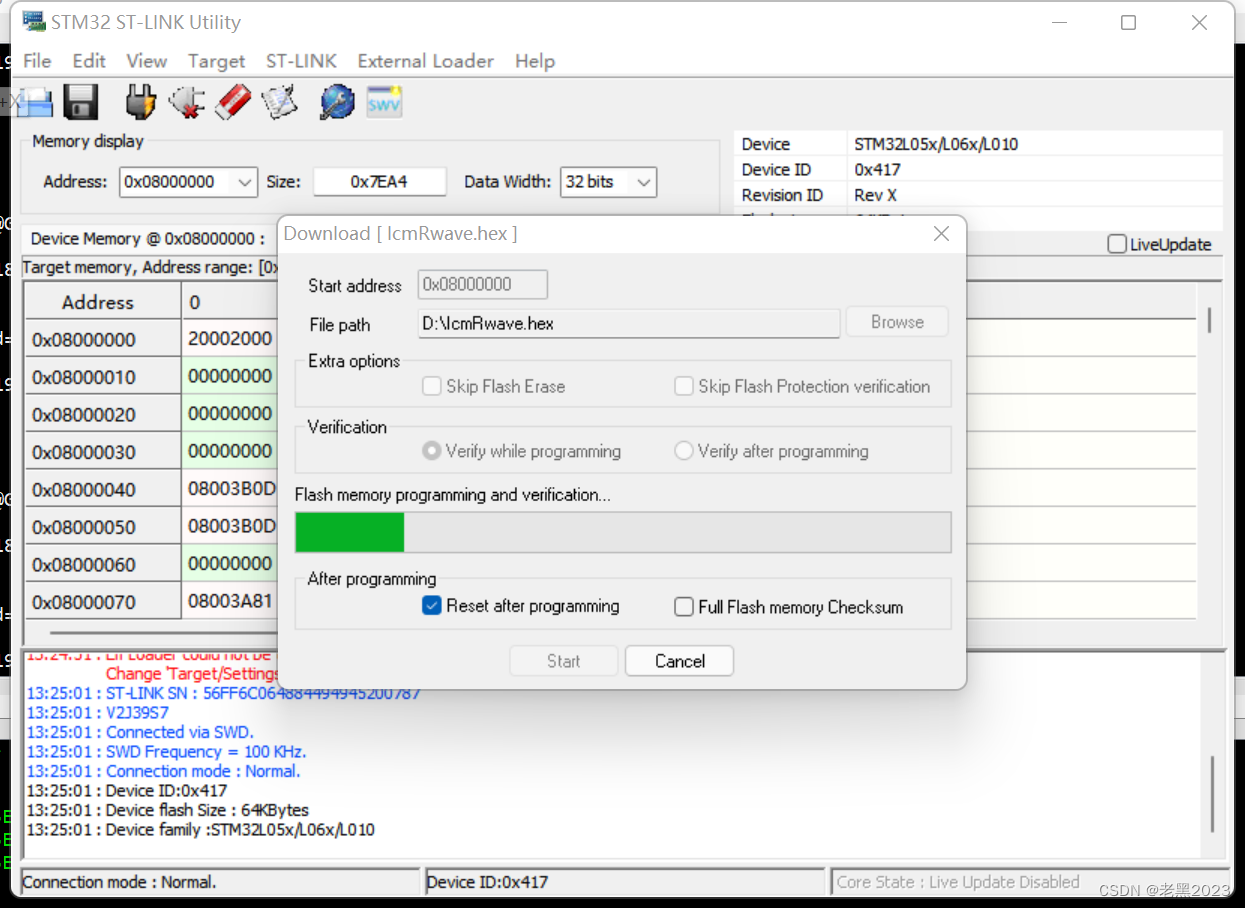 关于用ST-Link烧录STM32L051程序碰到的问题和解决方法_stm8l051f3p6串口烧录程序-CSDN博客