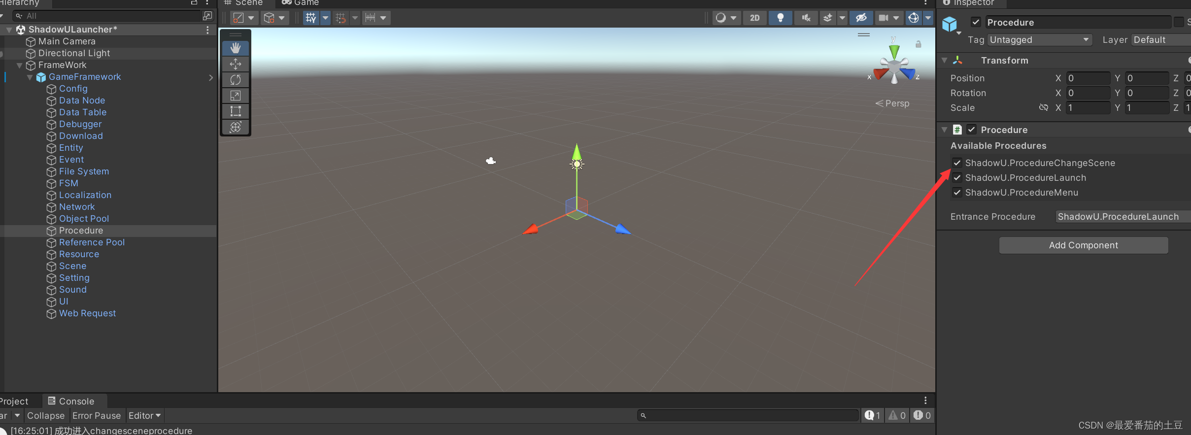 GameFrameWork框架(Unity3D)使用笔记(二）ProcedureChangeScene_procedurelaunch-CSDN博客