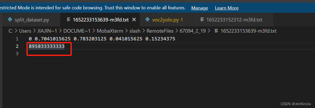 YOLOV5 训练中出现train: WARNING: Ignoring corrupted image and/or label : setting an array ele_train ...