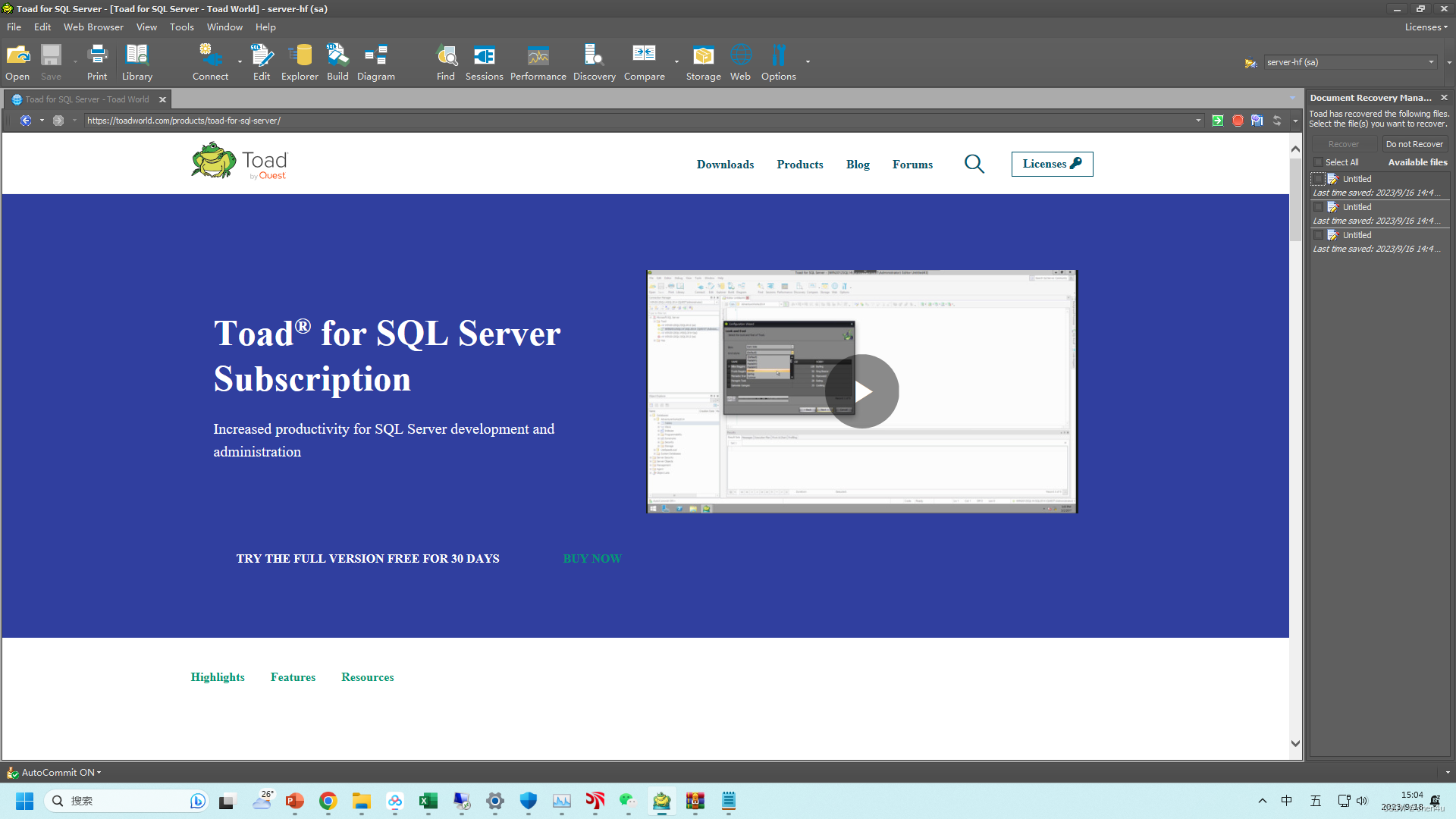 TOAD for SQL server 8.0.0.65 xpert-CSDN博客