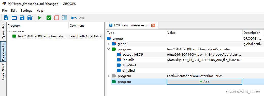 GNSS处理软件groops学习笔记（二）：groops调试与项目构建--以地球定向参数(EOP)格式转换为例_WHU_LEOer的博客-CSDN博客
