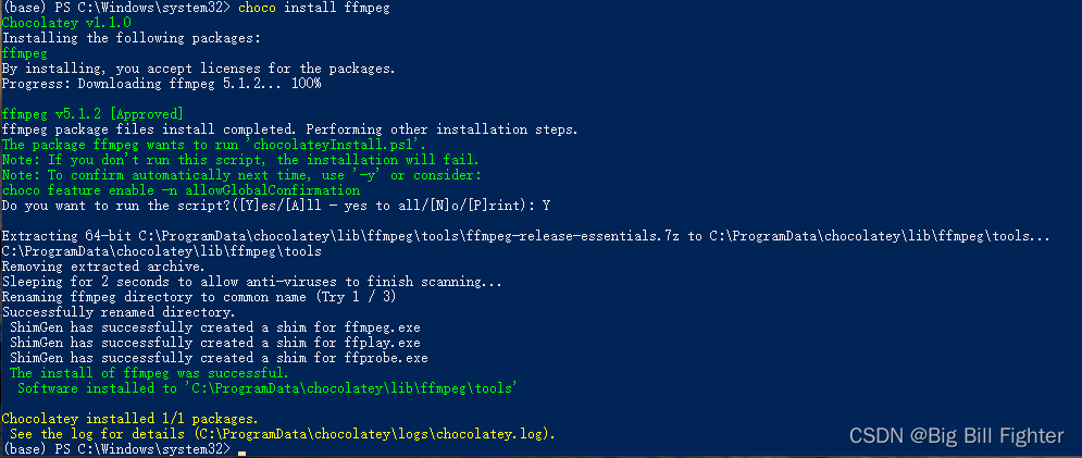 【安装】Windows10安装Chocolatey并使用其安装ffmpeg_choco install ffmpeg-CSDN博客