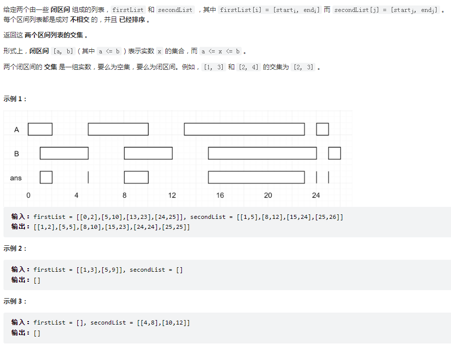 力扣------区间列表的交集_力扣 求区间的交集-CSDN博客
