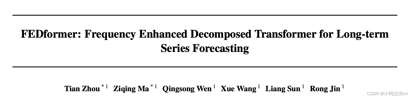 【论文阅读】2022-ICML FEDformer-CSDN博客