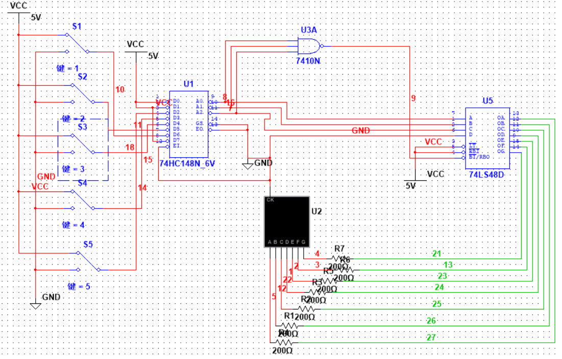 组合逻辑电路的设计(二) -- 五路输入呼叫显示电路和两个BCD8421码的加法运算电路_要求用两片加法器芯片74283配合适当的门电路完成 ...