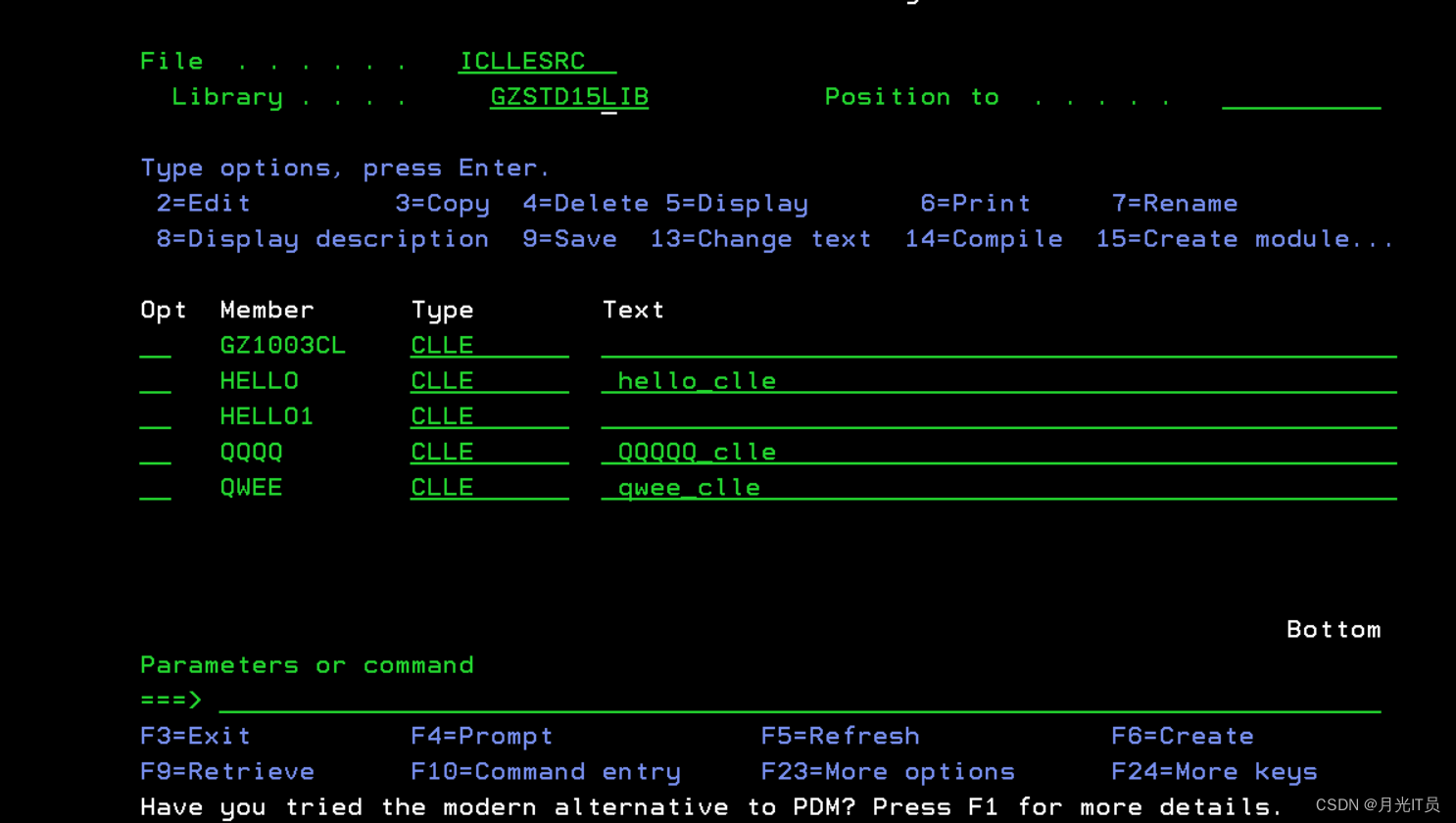 AS400技术创建执行CL程序的步骤_as400 crtlib-CSDN博客