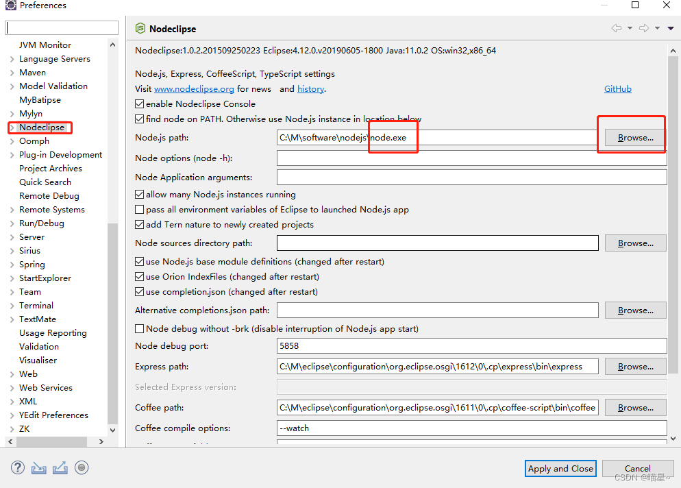 Eclipse 配置 Nodeclipse 插件 Csdn博客