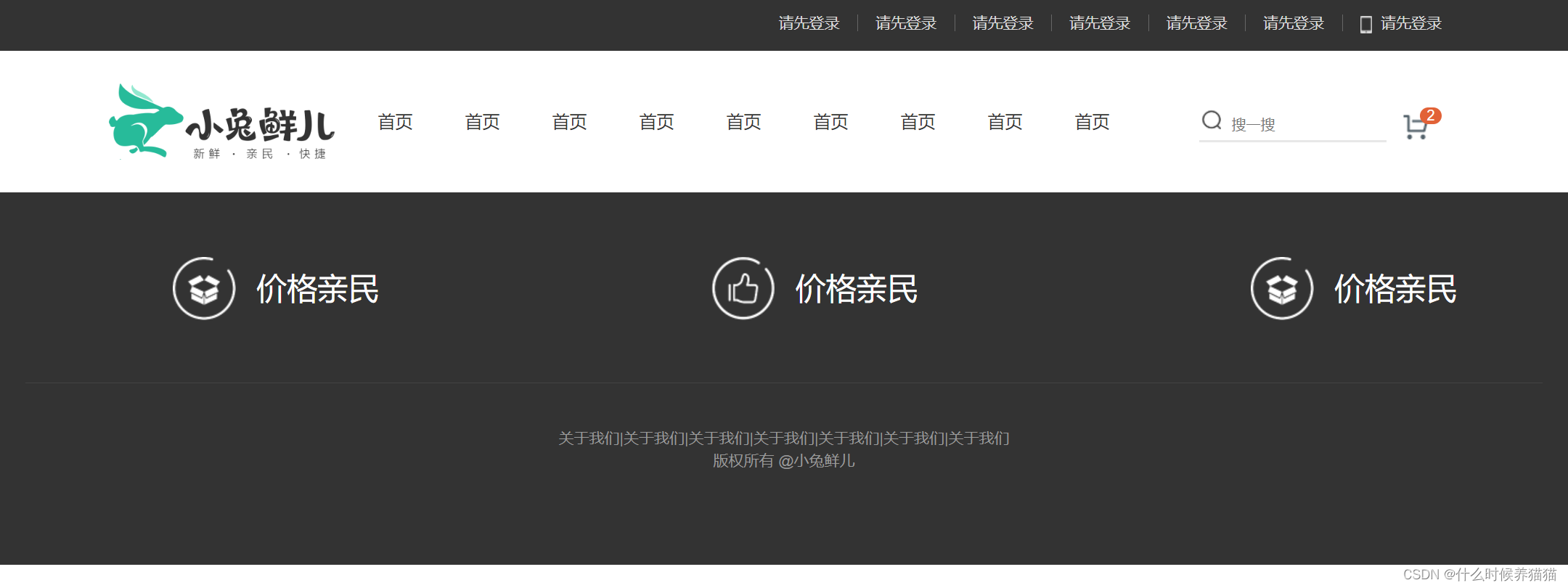CSS自学Day9-（项目案例）小兔鲜儿项目结构搭建_小兔鲜儿项目素材-CSDN博客