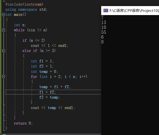 C斐波那契数列（简短算法）斐波那契数列c代码 Csdn博客 