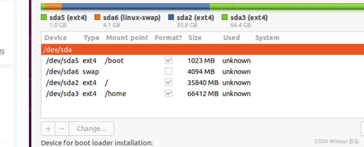 关于ubuntu22.04的安装分区时需要注意的情况_ubuntu22 efi-CSDN博客