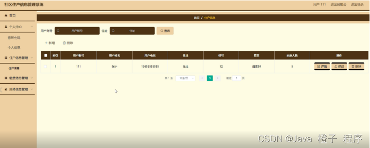 Nodejsvue计算机毕设项目社区住户信息管理系统（程序lw部署） Csdn博客