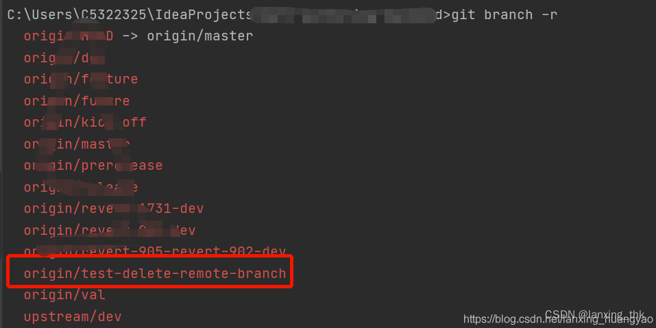 git删除本地、远程分支（在idea中terminal下操作githup项目）_idea删除本地分支-CSDN博客