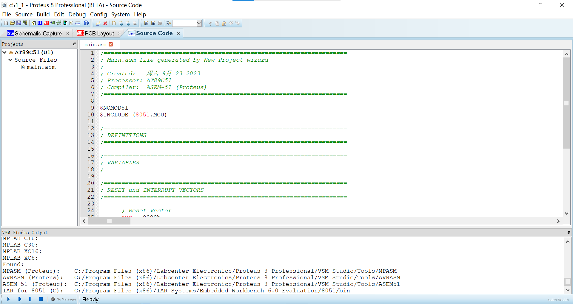 Proteus与Keil使用教程并仿真51程序——LED流水灯_keil proteus-CSDN博客