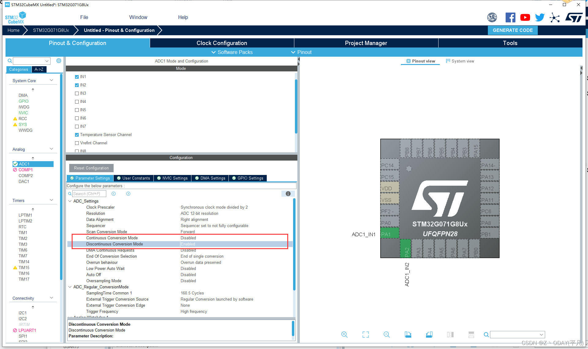 STM32CubeMX配置-ADC多通道配置单路读取 (STM32G071)_cubmx adc单路采集-CSDN博客