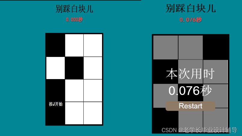 基于htmljavascriptjquery开发别踩白块小游戏设计与实现论文ppt检查表评定表别踩白块答辩ppt Csdn博客