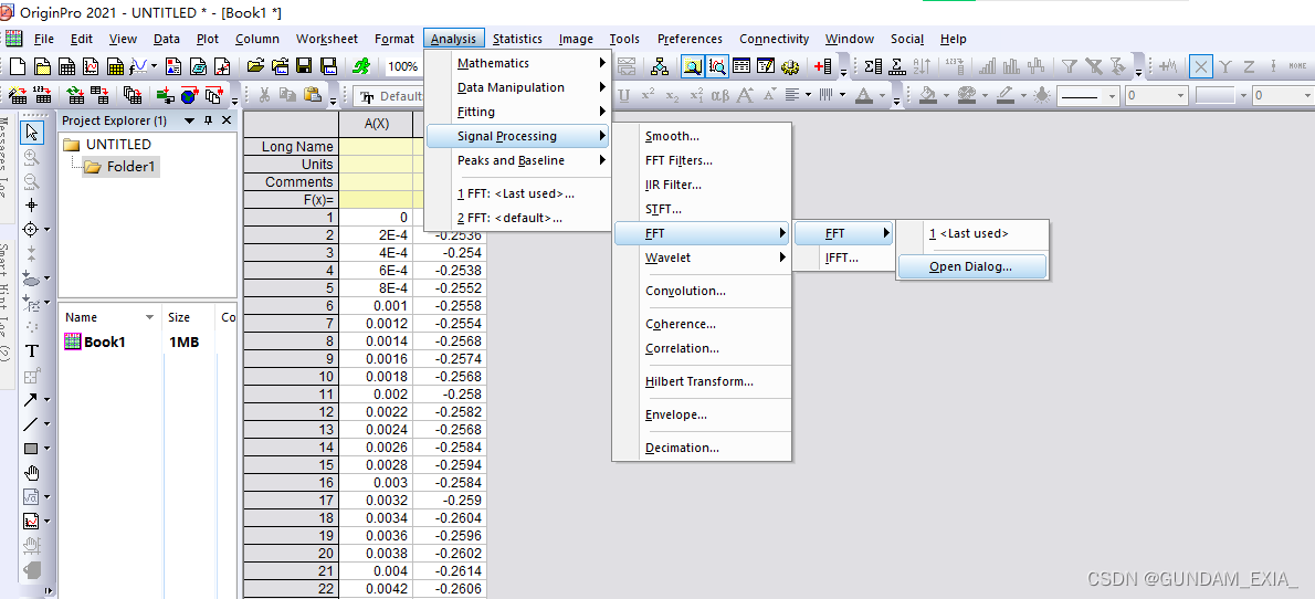 【OriginPro使用】FFT绘制信号频谱图_origin fft-CSDN博客