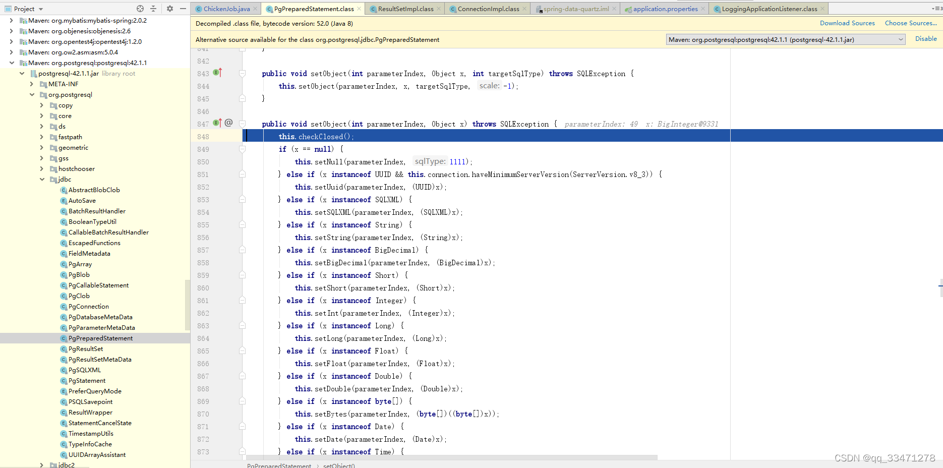 Postgresql Jdbc 驱动 4211 版本中 Setobject 中没有 Biginteger类型orgpostgresqlutilpsqlexception Can