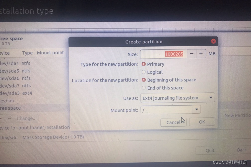 no root file system is defined please corect this from partitioning menu；进入不了启动盘，以及ubuntu双系统安装问题 ...