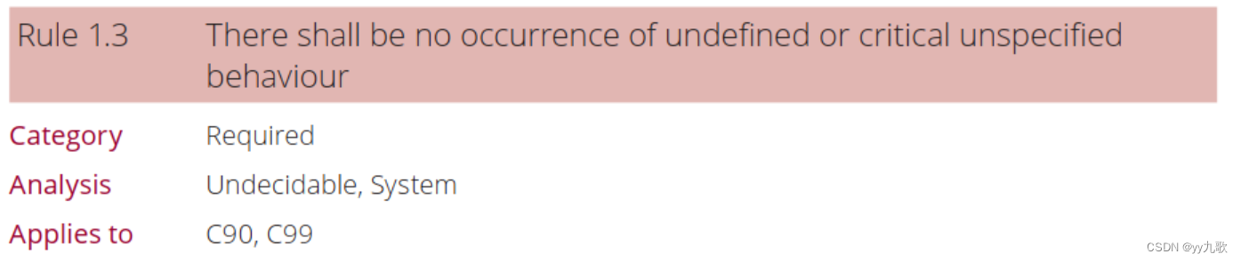 【MISRA C 2012】Rule 1.3 不应出现未定义或关键未定义的情况 行为-CSDN博客