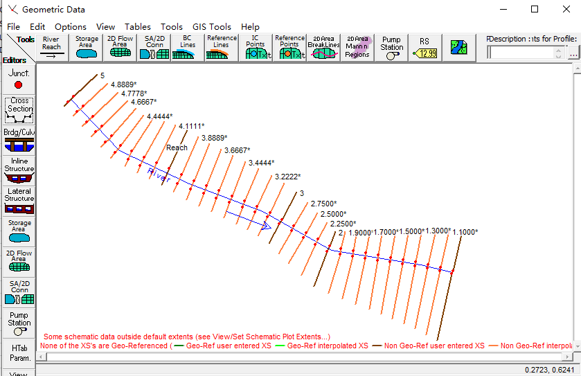 【HEC-RAS】入门基础案例练习-一维稳定流水面线计算_hecras计算水面线实例-CSDN博客