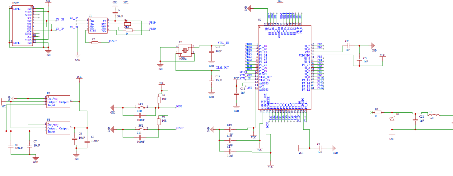 单片机进阶---HLK-W801硬件开发之制作PCB_w801开发教程-CSDN博客