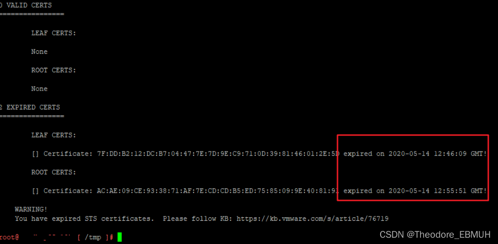 Vcenter证书过期处理 Vcenter无法登录，“根证书错误”，“签名证书无效”，“503 Service Not 