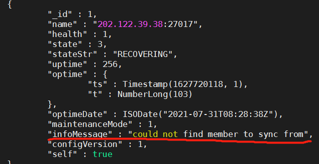 Mongodb节点同步失败状态“ RECOVERING ”恢复_mongodb recovering-CSDN博客