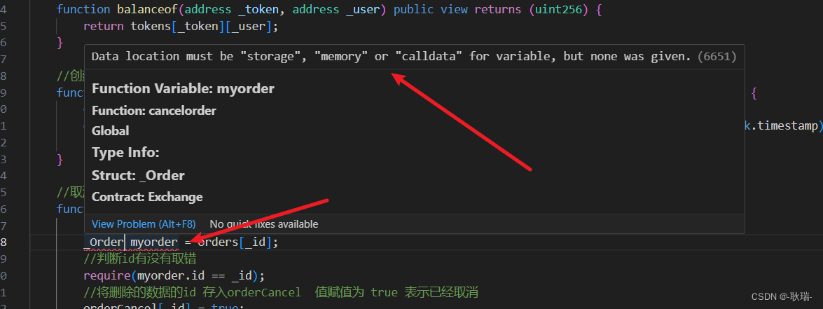 Data Location Must Be “storage“ “memory“ Or “calldata“ For Variable But None Was Givendata 