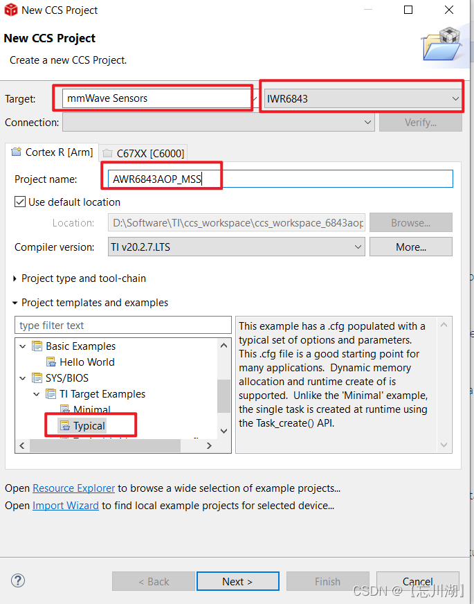 使用CCS12创建一个毫米波雷达的工程并调试(AWR6843AOP)_ccs12使用教程-CSDN博客