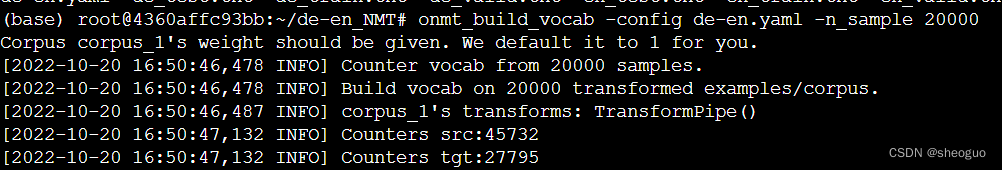 openNMT学习（1）—跑一个简单的transformer系统-CSDN博客