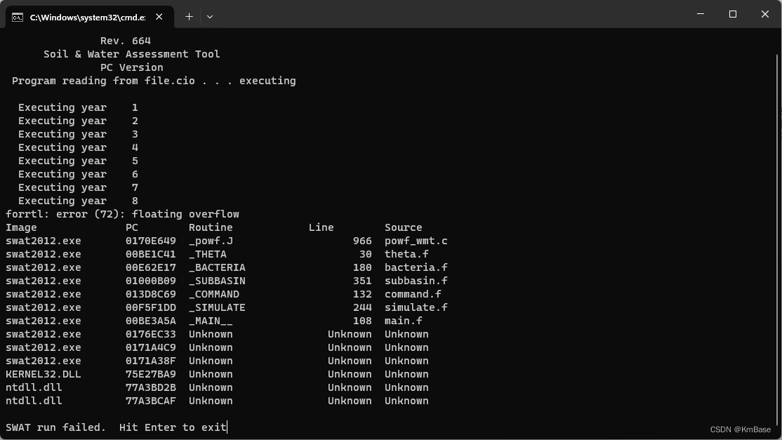 【SWAT】ArcSWAT各种报错及解决方案汇总（随缘更新）_swat运行报错超过边界-CSDN博客