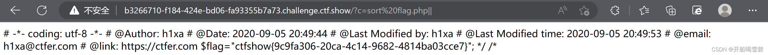 ctfshow web入门---文件执行 解题思路_web55 ctfshow-CSDN博客