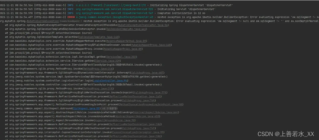 【jeecg】ERROR o.jeecg.common.exception.JeecgBootExceptionHandler:57 - nested exception is-CSDN博客