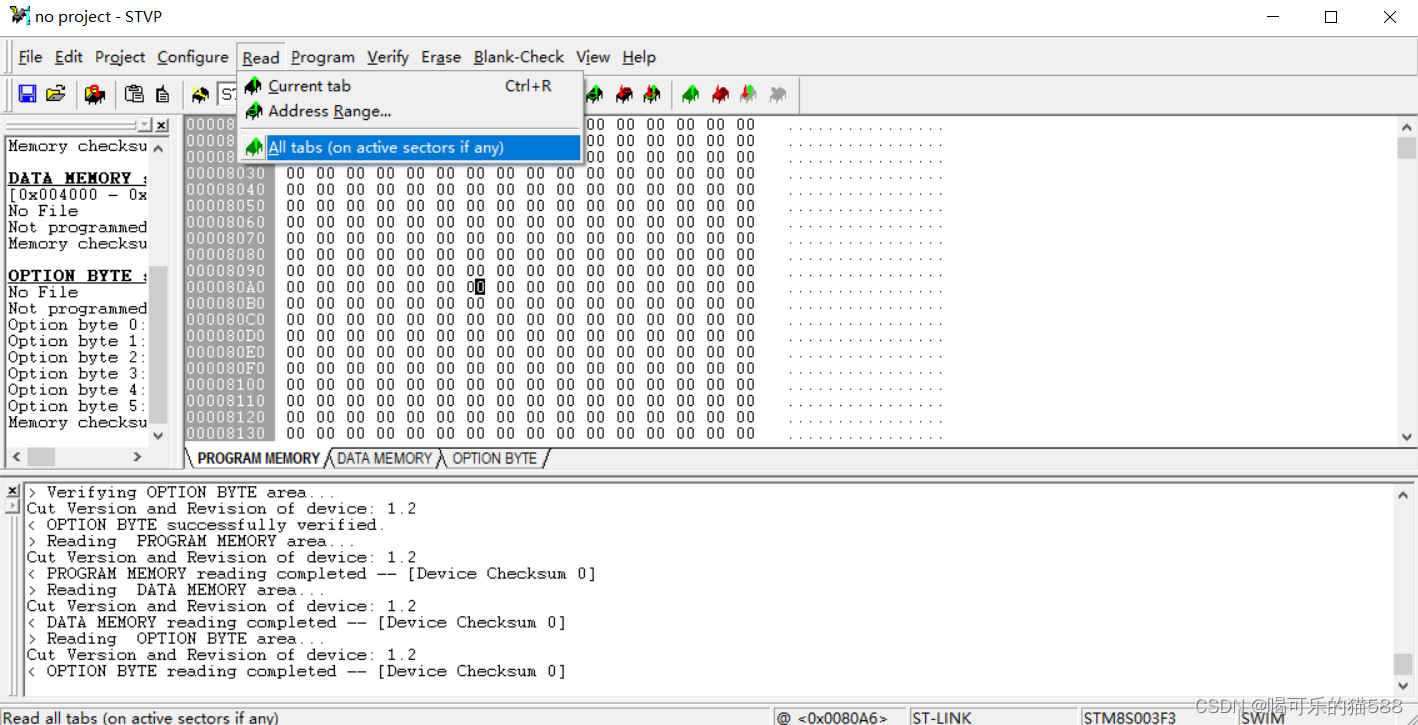 使用STVP烧录STM8的.hex文件_stvp烧录教程-CSDN博客