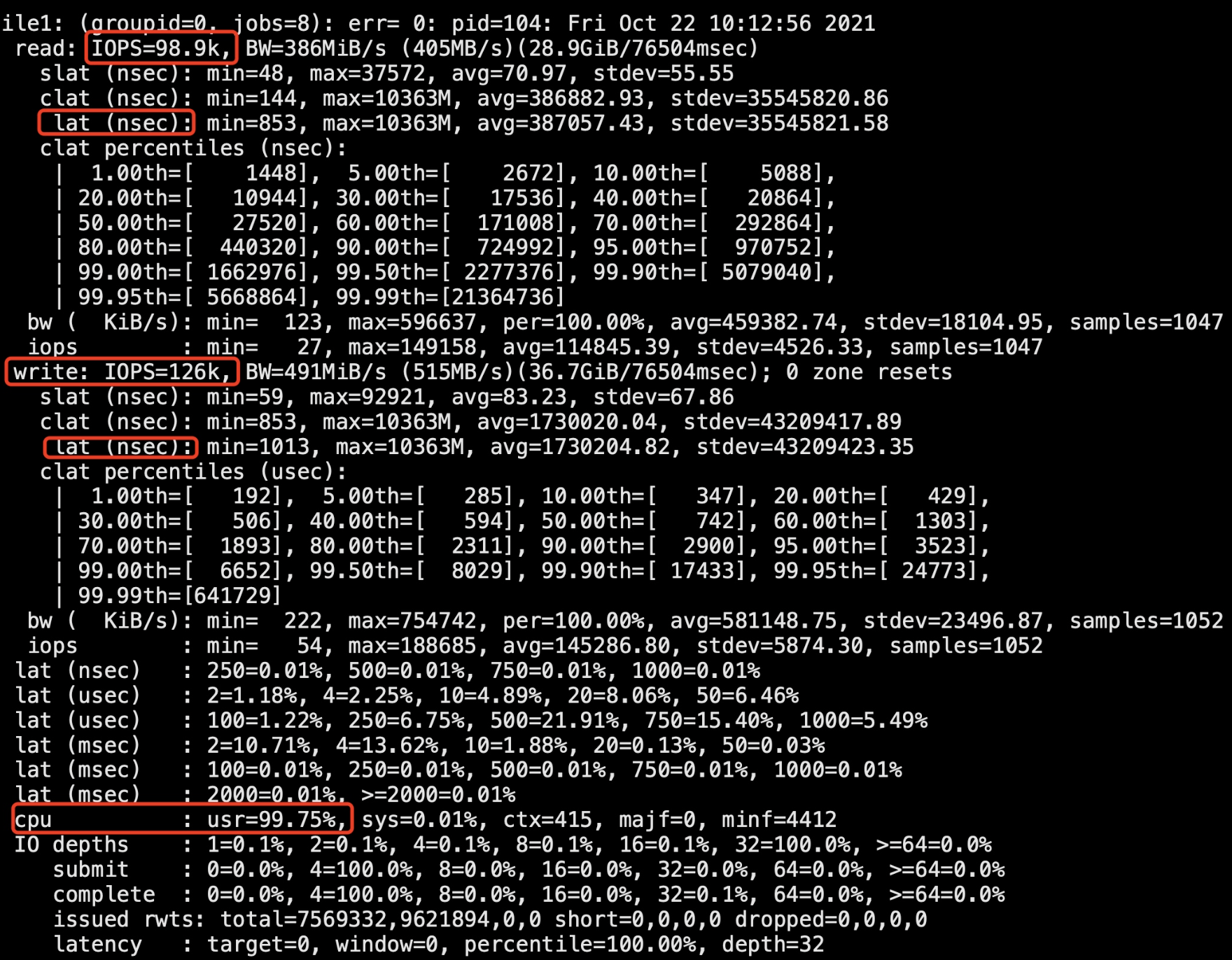 SSD性能指标分析与FIO指标解读_fio测试结果分析-CSDN博客