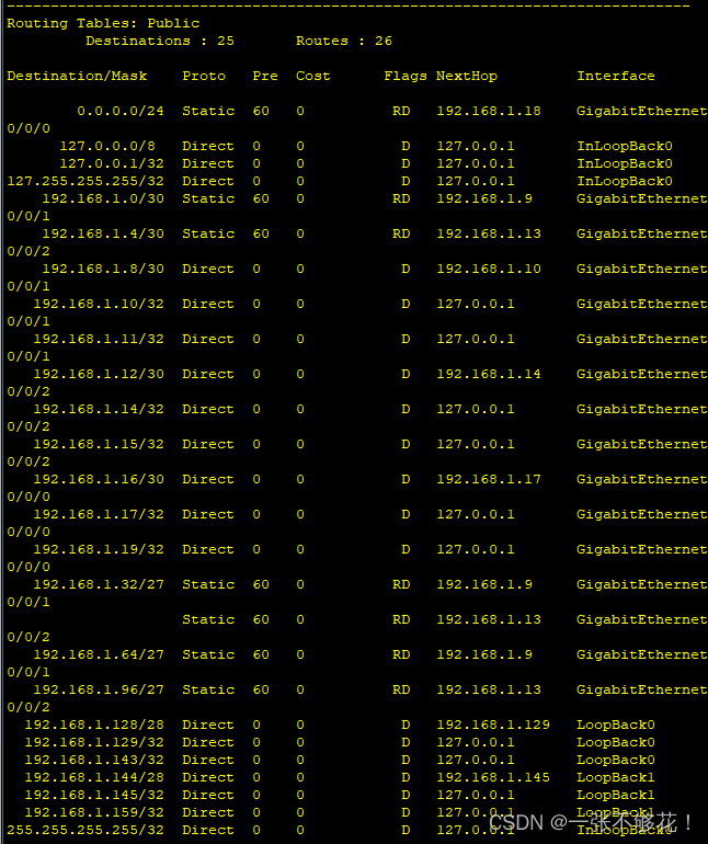 【HCIA】ensp实验二——静态路由_一张不够花！的博客-CSDN博客