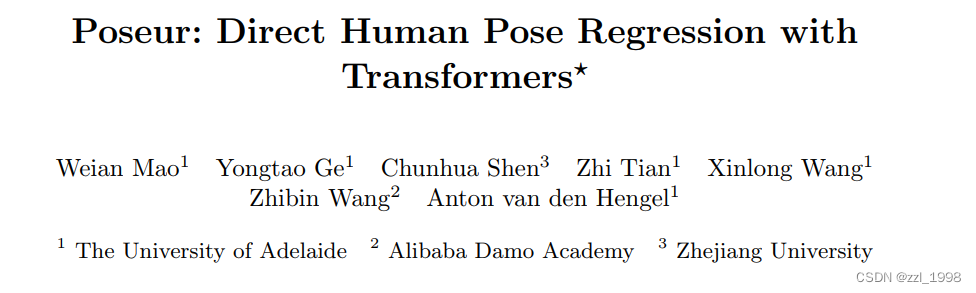 [ECCV‘22] Poseur: Direct Human Pose Regression with Transformers-CSDN博客