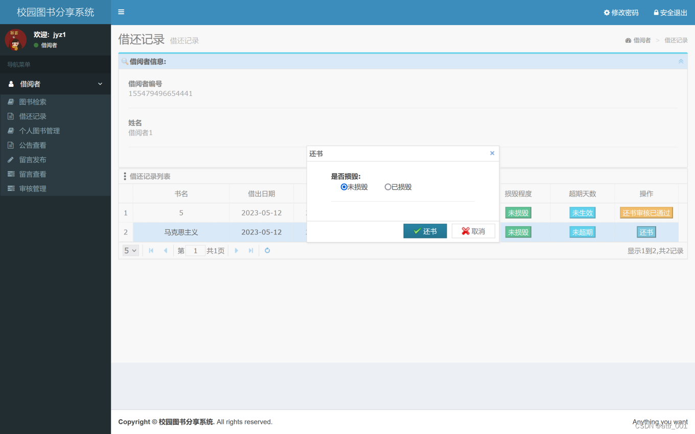 基于springboot的校园图书分享系统设计与实现大学生书籍共享系统设计与实现 Csdn博客