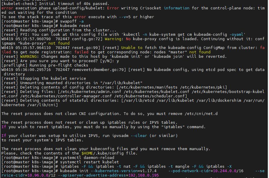 k8s-error execution phase upload-config/kubelet: Error writing Crisocket..._error execution ...