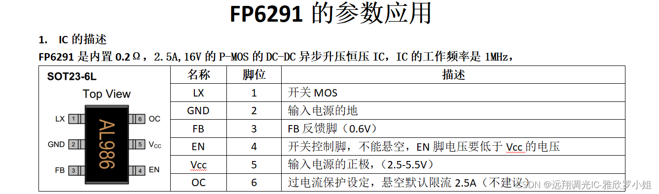 FP6291充电型桌面迷你台式小风扇升压方案 DC-DC异步内置MOS管升压恒压芯片带限流_小风扇升压电路图-CSDN博客