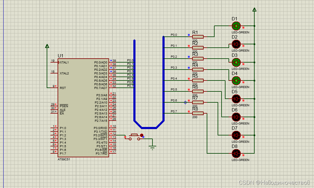 51单片机I/O口应用实验（汇编）_单片机汇编实验-CSDN博客
