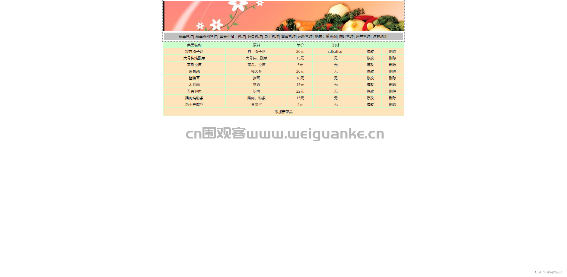 Jspservlet的订餐系统java餐厅酒店饭店菜品采购管理 Jsp源代码 Csdn博客