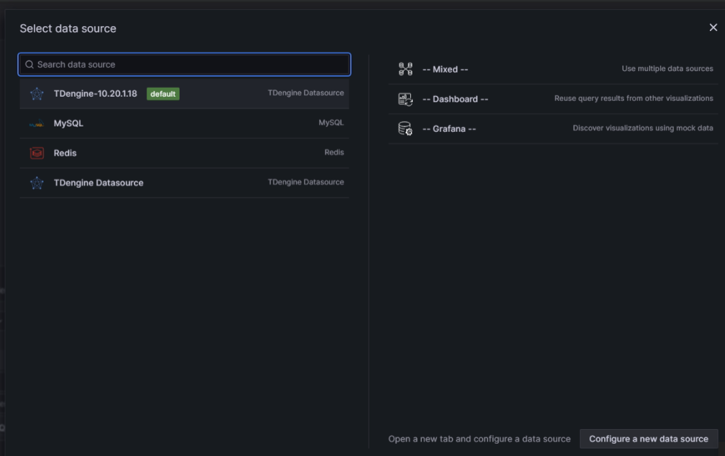 Grafana - TDEngine数据可视化_grafana找不到tdengine数据源-CSDN博客