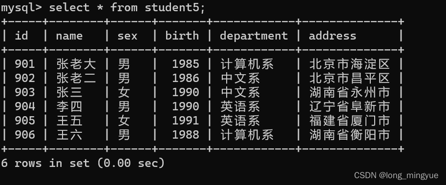 mysql创建表_mysql创建学生表-CSDN博客