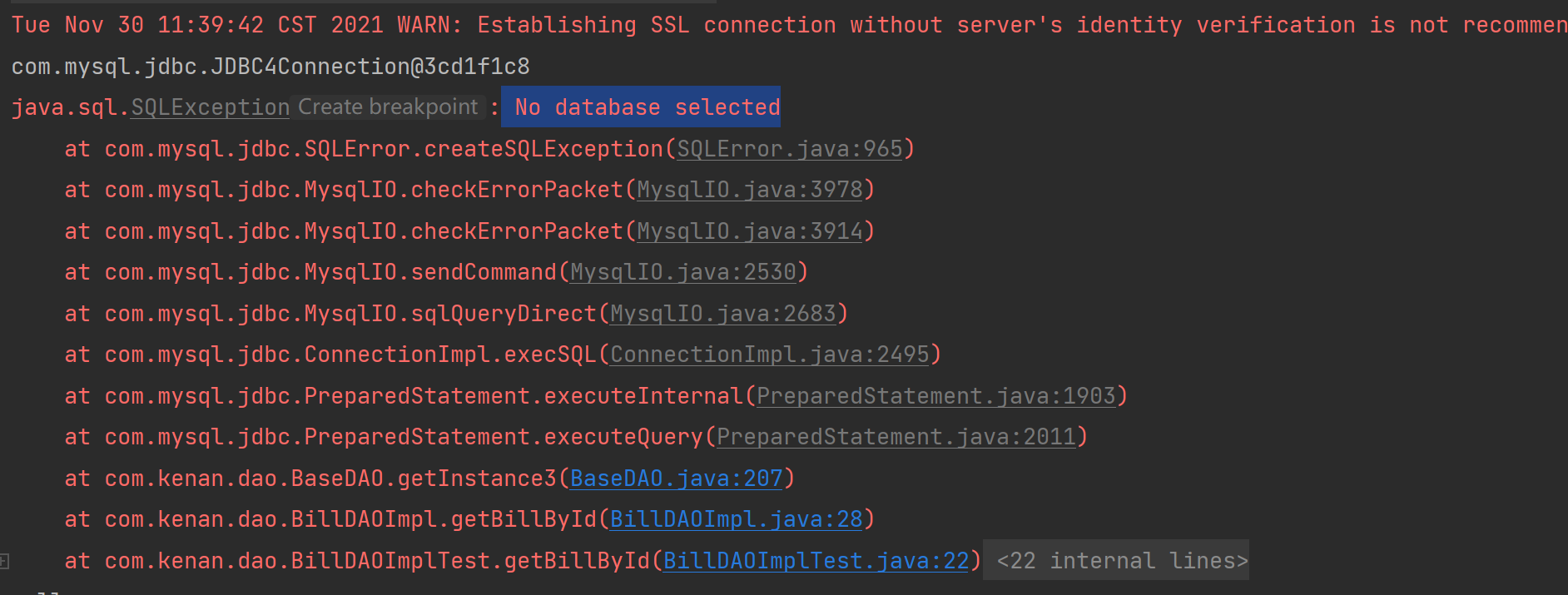 Error Code: 1046. No database selected Select the default DB to be used ...