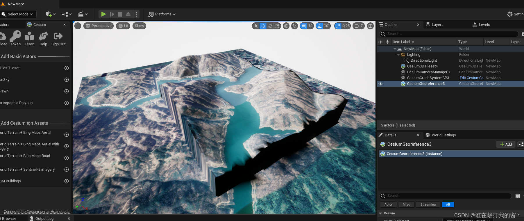 UE5 Cesium for Unreal加载离线影像地图和离线高程图_cesium for unreal离线使用-CSDN博客