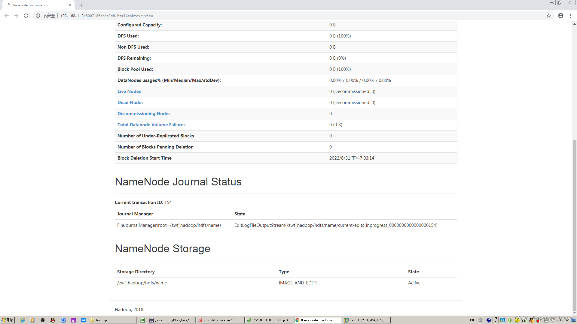 hadoop2.7.7 50070_192.168.128.130.8088-CSDN博客